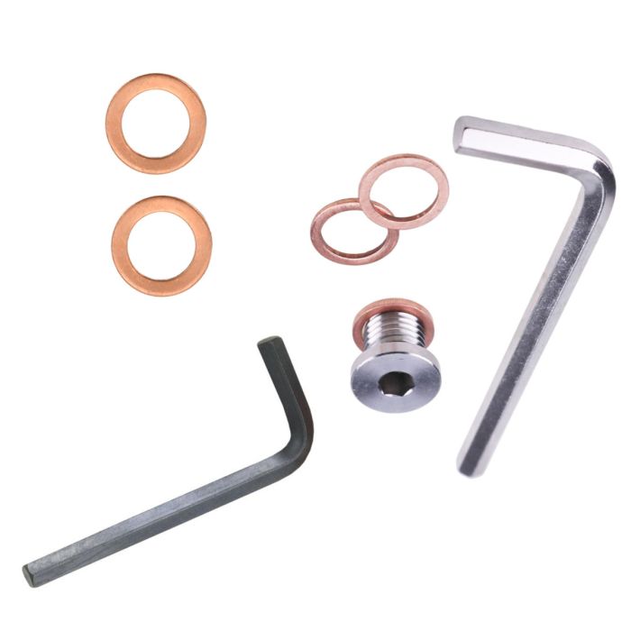 1/4'' Crankcase Engine Oil Drain Plug with 3 Washers and Hexagon Wrench ...