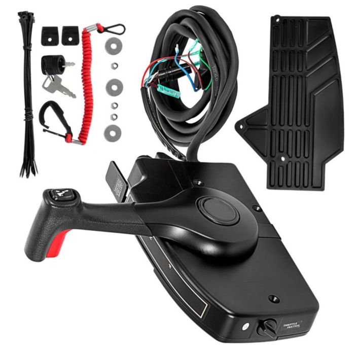 Boat Motor Side Mount Remote Control Box with 8 Pin Pull to Open 20 FT ...