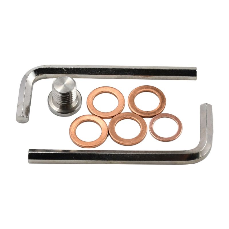 1/4'' Crankcase Engine Oil Drain Plug with 3 Washers and Hexagon Wrench ...