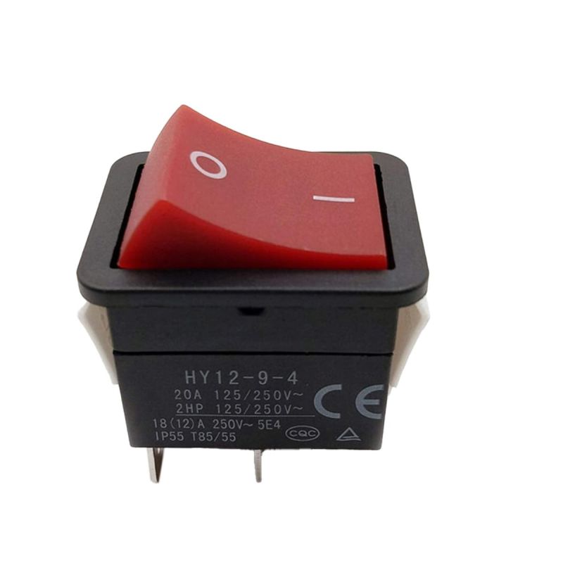 Push Button On Off Rocker Switch 4 Pin IP55 HY12-9-4HY12-9-4 Saba